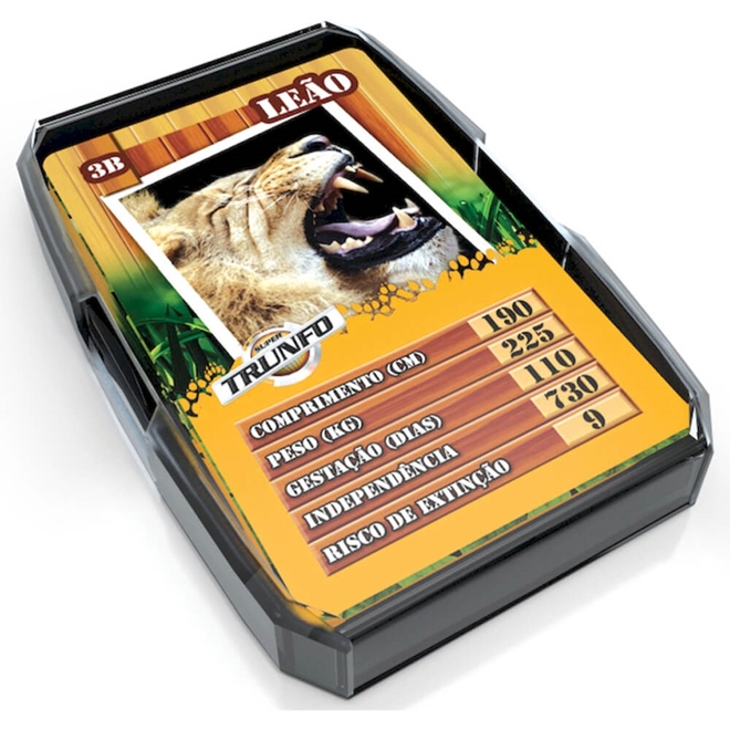JOGO SUPER TRUNFO ANIMAIS SELVAGENS GROW 023222 - JOGO SUPER TRUNFO ANIMAIS SELVAGENS GROW - GROW